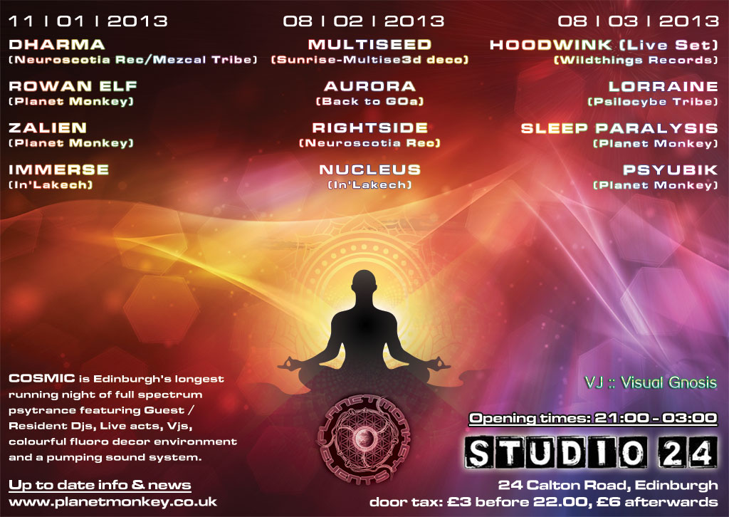 Cosmic club night artwork – George Mitropapas