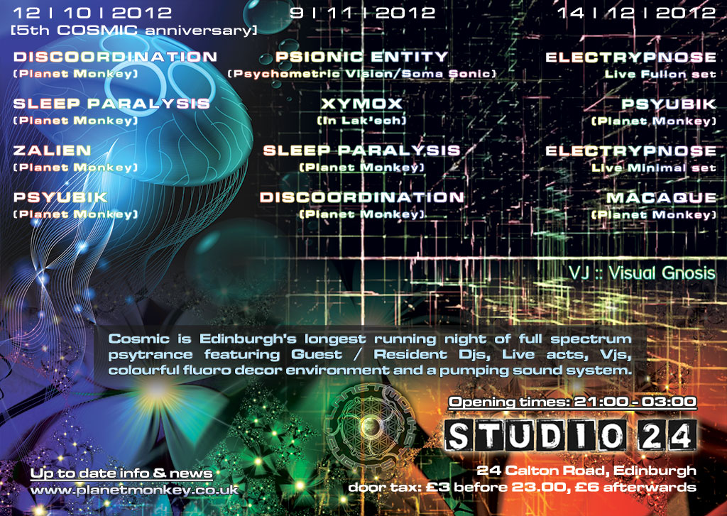 Cosmic club night artwork – George Mitropapas