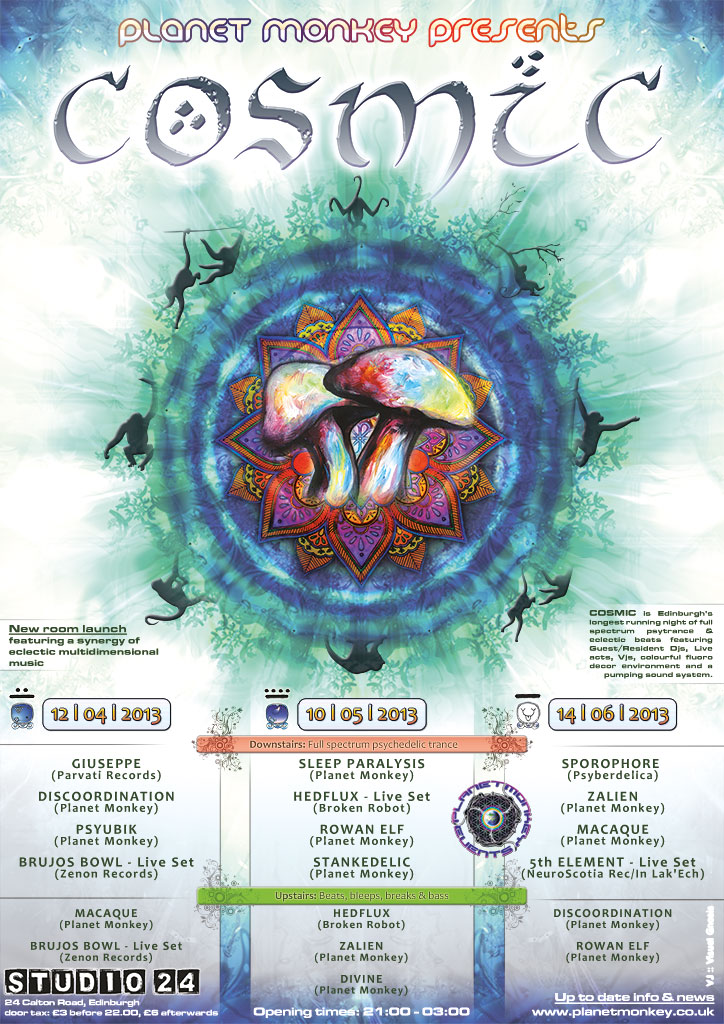 Cosmic club night artwork – George Mitropapas