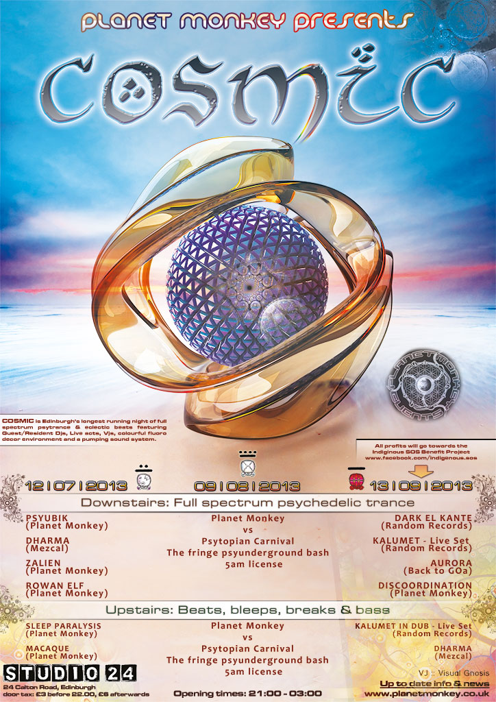 Cosmic club night artwork – George Mitropapas