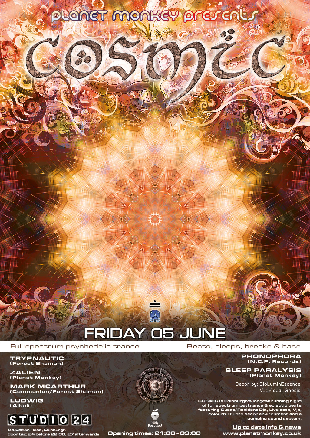 Cosmic club night artwork – George Mitropapas