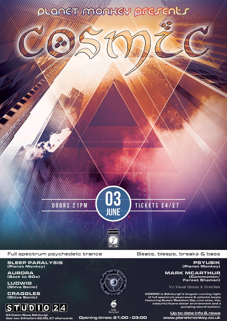 Cosmic club night artwork – George Mitropapas