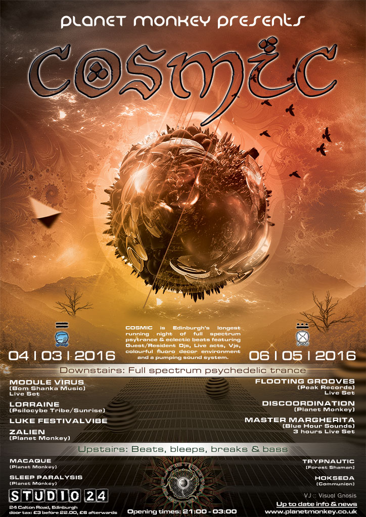 Cosmic club night artwork – George Mitropapas