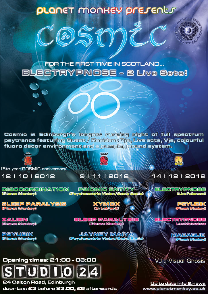 Cosmic club night artwork – George Mitropapas